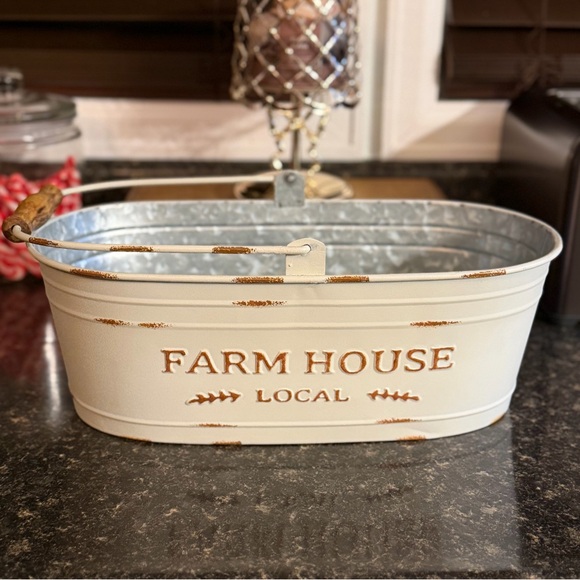 Accents | Farmhouse Local Metal Oval Bucket Decor | Poshmark